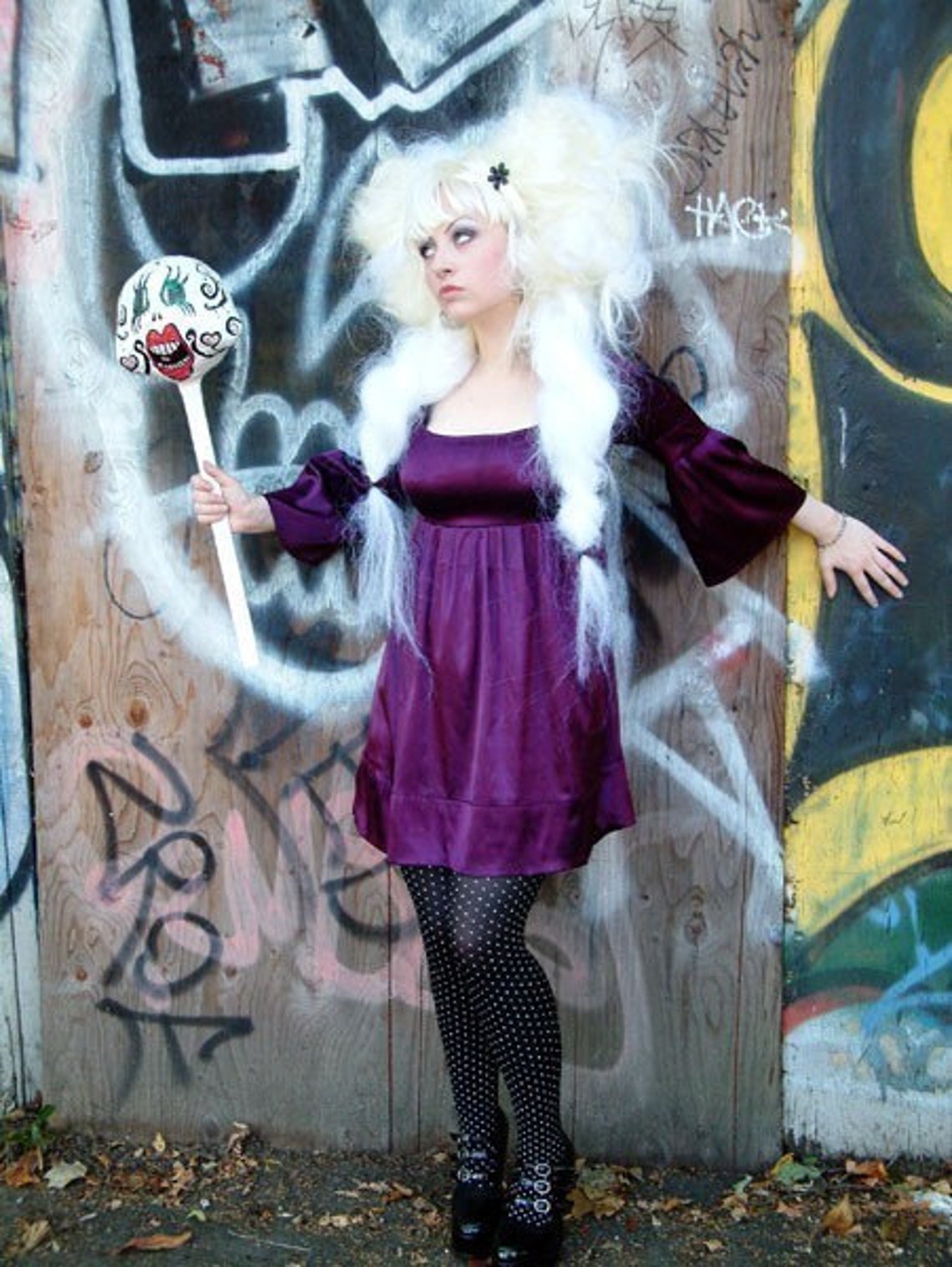 Halloween French Powder Wig YOUR COLOR Outrageous Costume Party ...