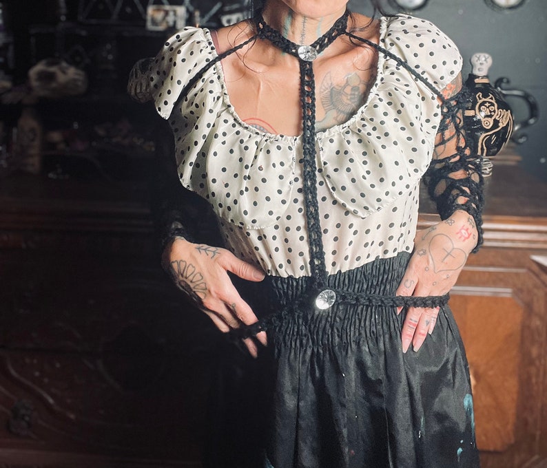 Pattern- Goth Sleeves Collar and Harness Crochet. Gothic Fishnet Arm ...