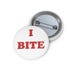 I BITE Funny Custom Pin Buttons, I BITE Badge, Cute Accessories, Quirky ...