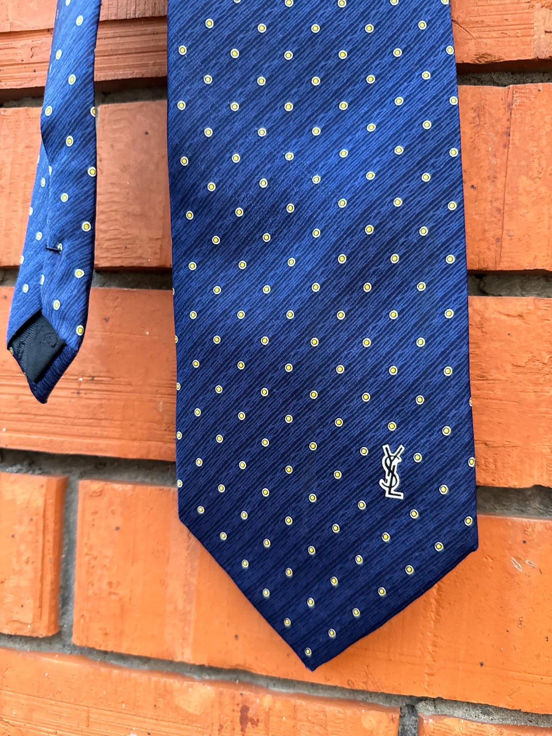 Vintage Yves Saint Laurent Paris Tie 90s 2000s Collection Retro Fashion ...