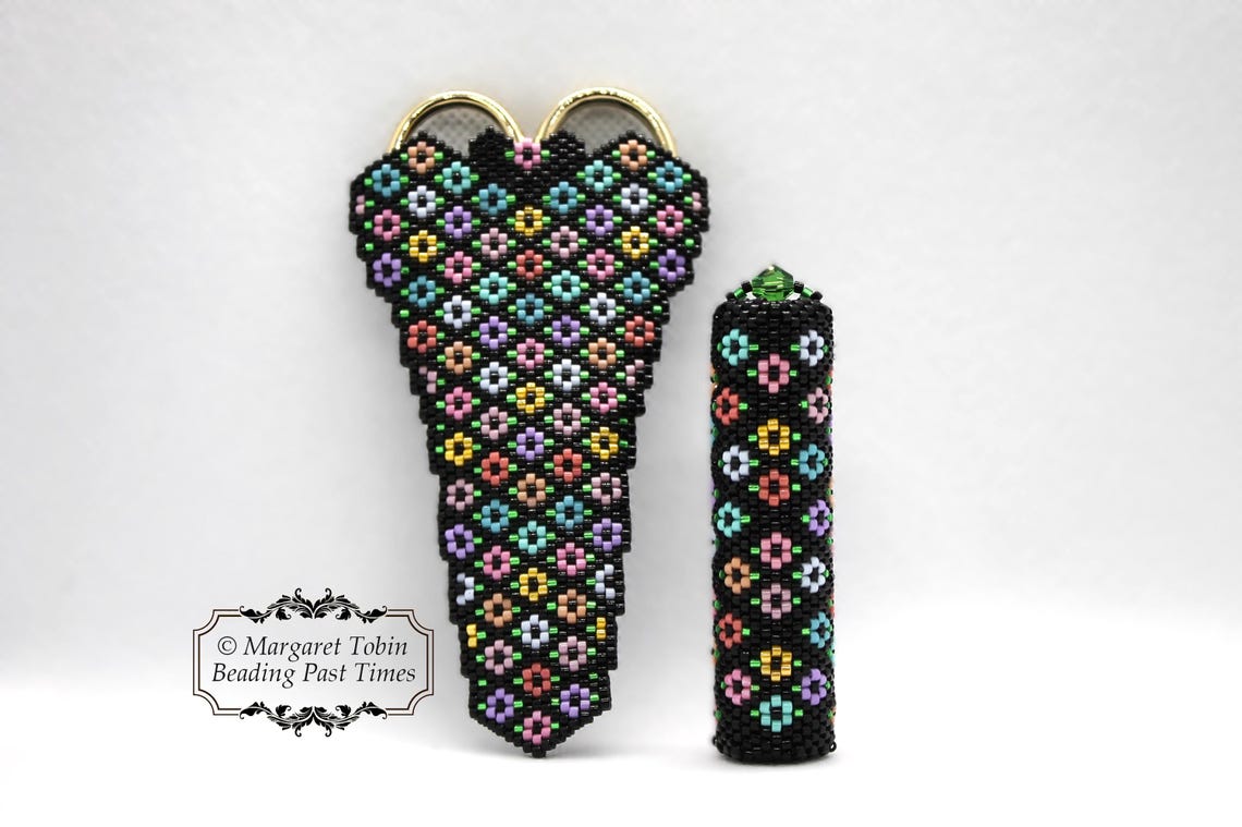 Beaded Set"grandma's Garden"pattern and Tutorial,with Choice of a Free ...