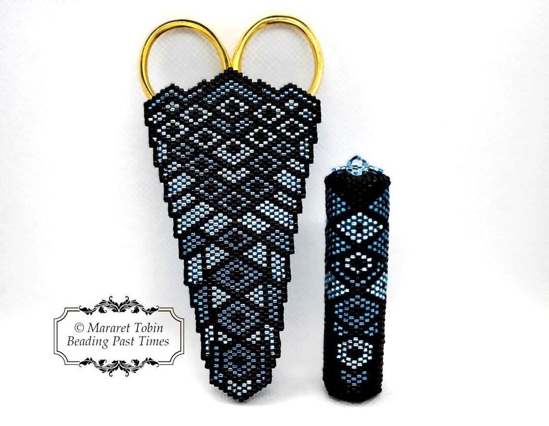 Beaded Scissor and Needlecase Set "gatsby"pattern and Tutorial,with ...