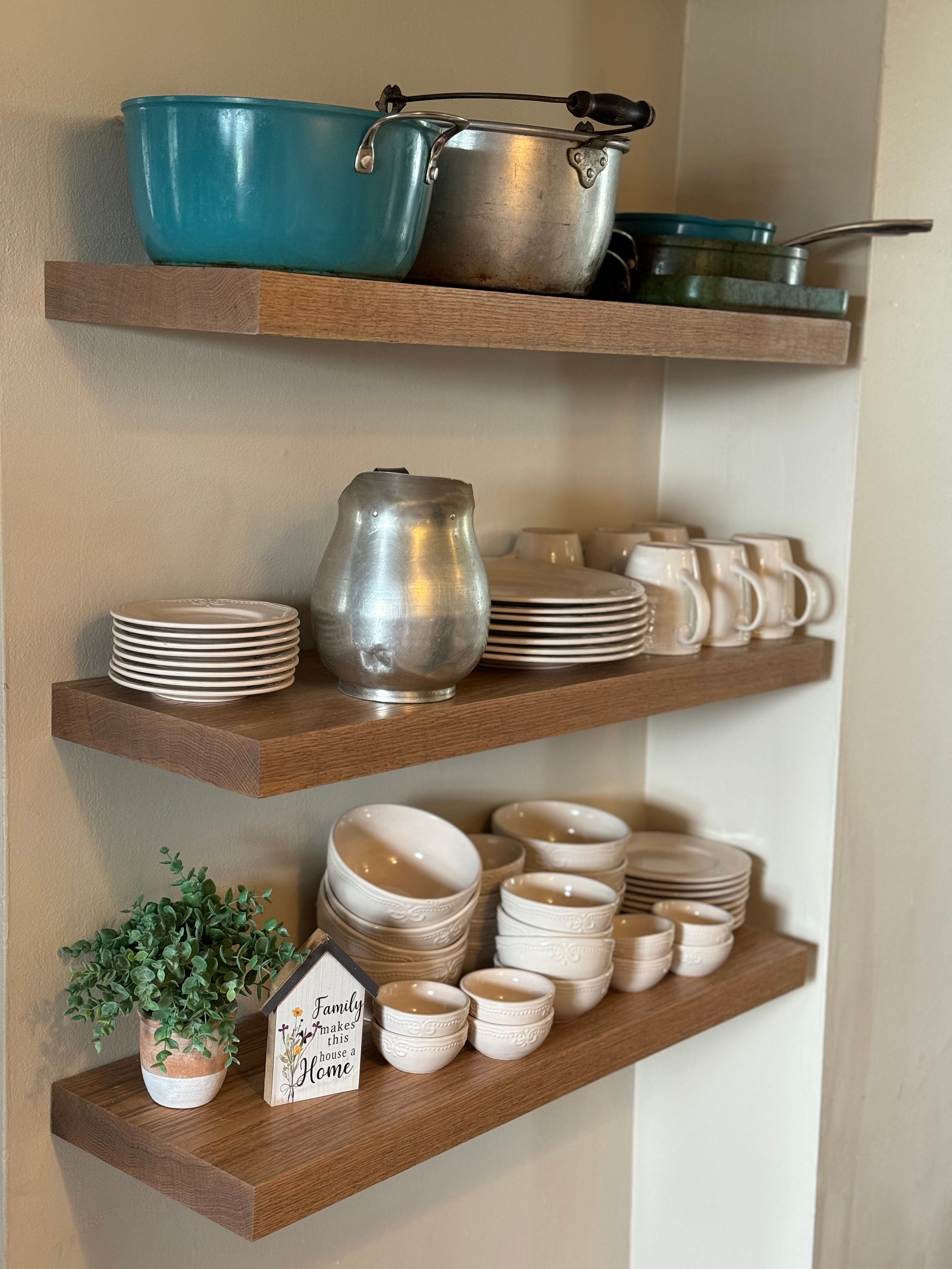 FLOATING SHELVES, Heavy-duty, Modern / Farmhouse With Steel Floating ...