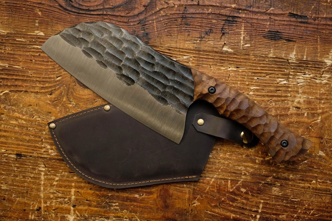 Handmade Serbian Knife – 'battered Stone' Design – Outdoor & Culinary ...