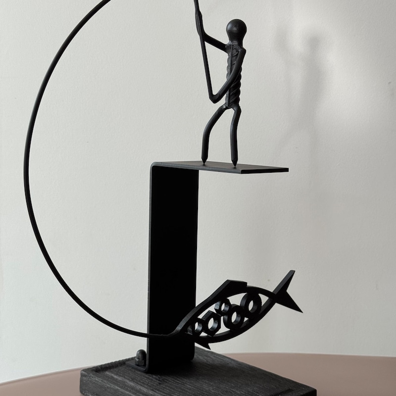 Fisherman Balancing Sculpture - Etsy