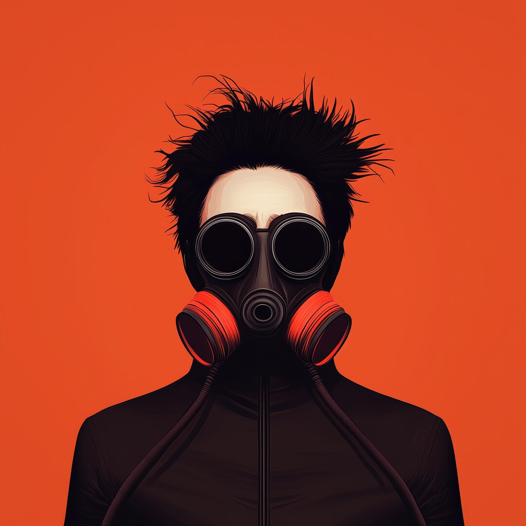 Jarvis – Gas Mask | Printable Digital Download | Bold Modern Wall Art ...