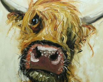 Drunken Cows Whimsical Fine Art by Roz by RozArt on Etsy
