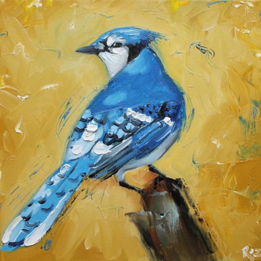 Bird 39 10x10 Inch Print From Oil Painting by Roz - Etsy