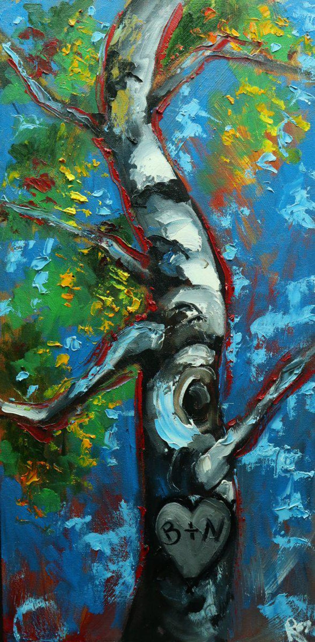 Commission Your Own Tree Carving Custom Oil Portrait Painting by Roz - Etsy