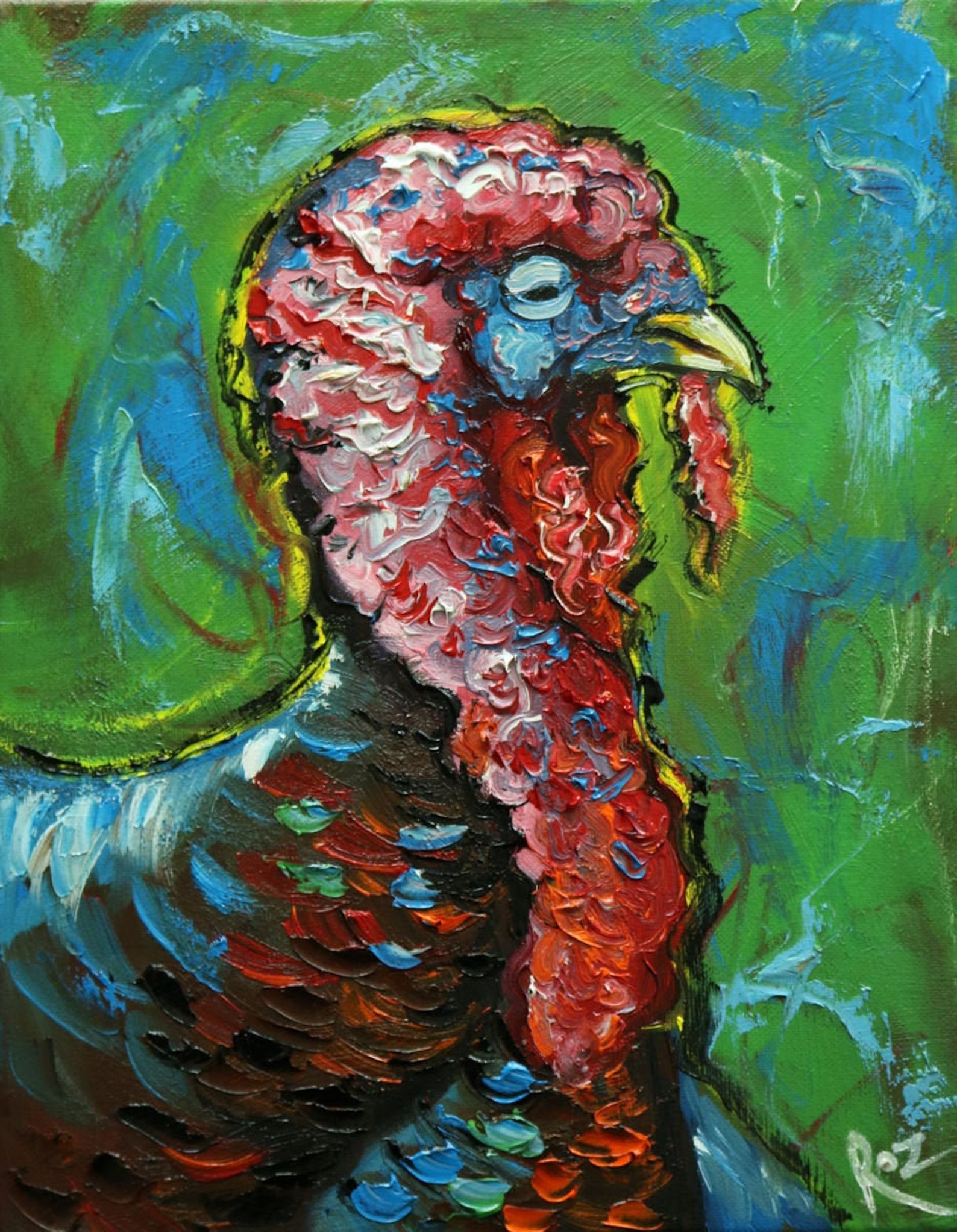 Turkey 5 Portrait Painting 11x14 Inch Original Oil Painting by - Etsy