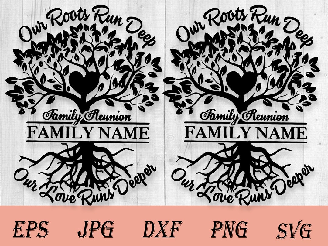Family Reunion Tree SVG: Roots Run Deep Design (digital File) - Etsy