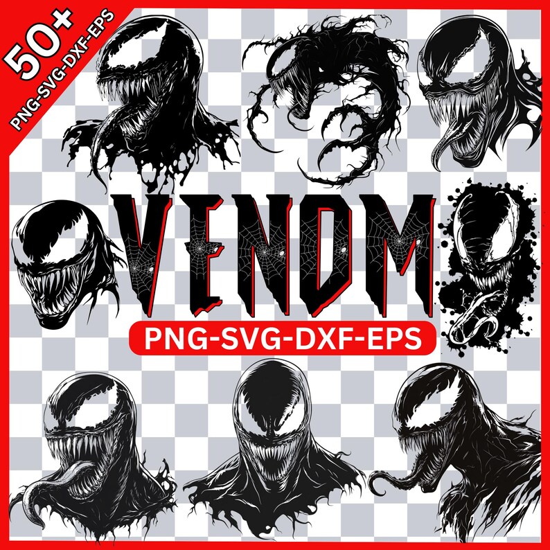 Venom Superhero SVG PNG Bundle: Vector Cut Files (digital Download) - Etsy