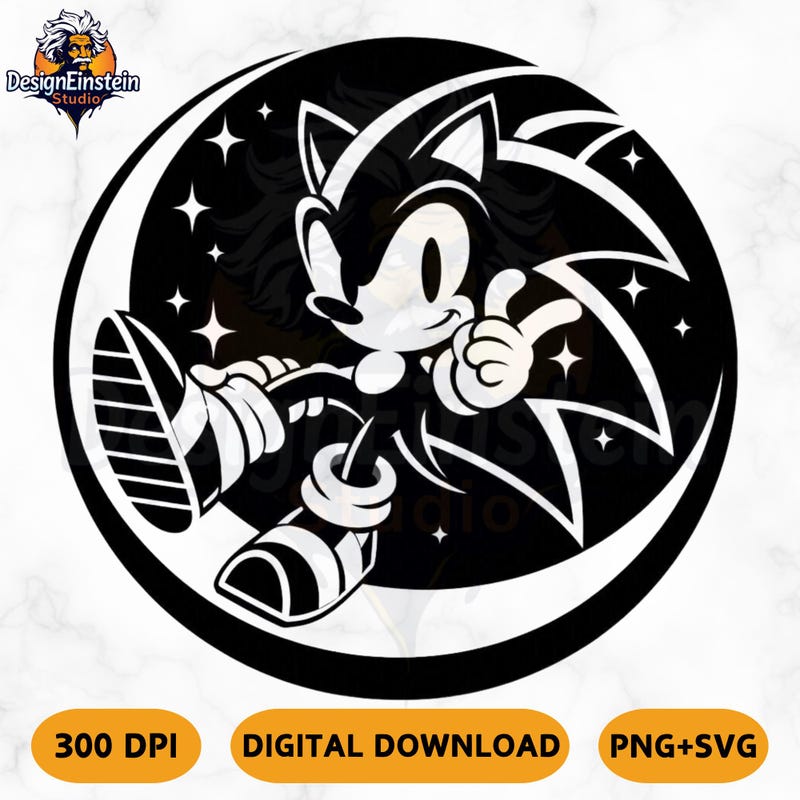 Sonic Silhouette - Etsy