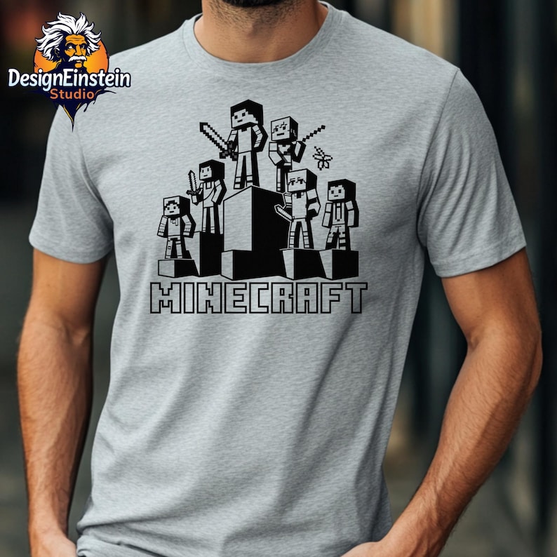 Minecraft Game Character SVG, Gamer Silhouette (digital Download ...