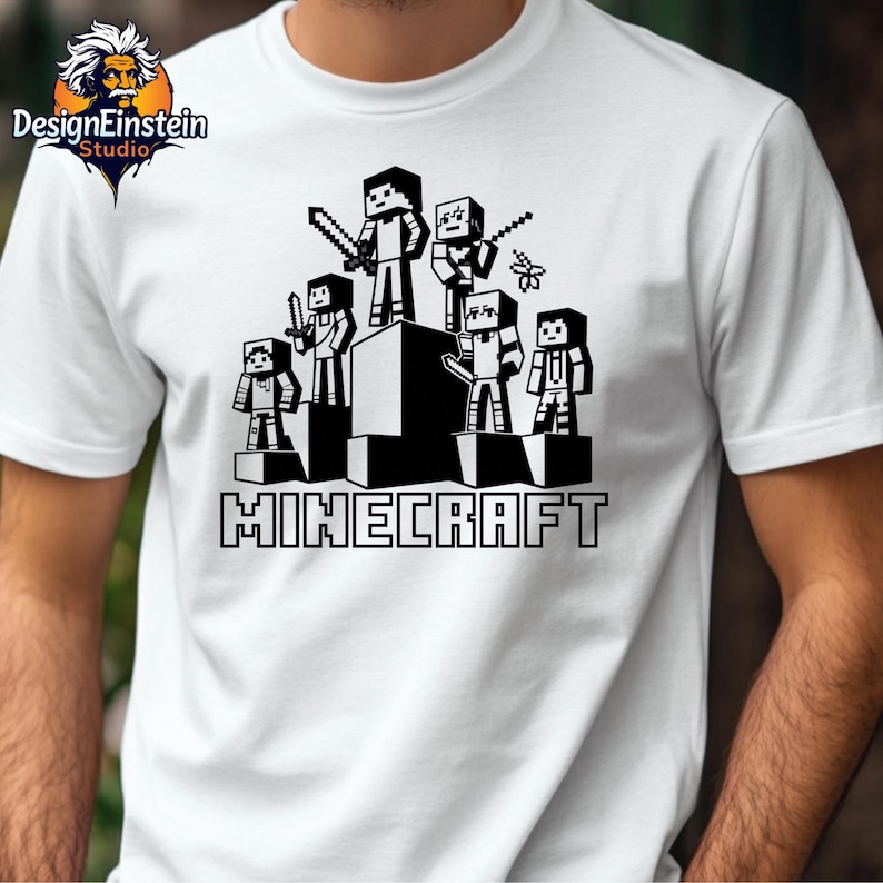 Minecraft Game Character SVG, Gamer Silhouette (digital Download ...