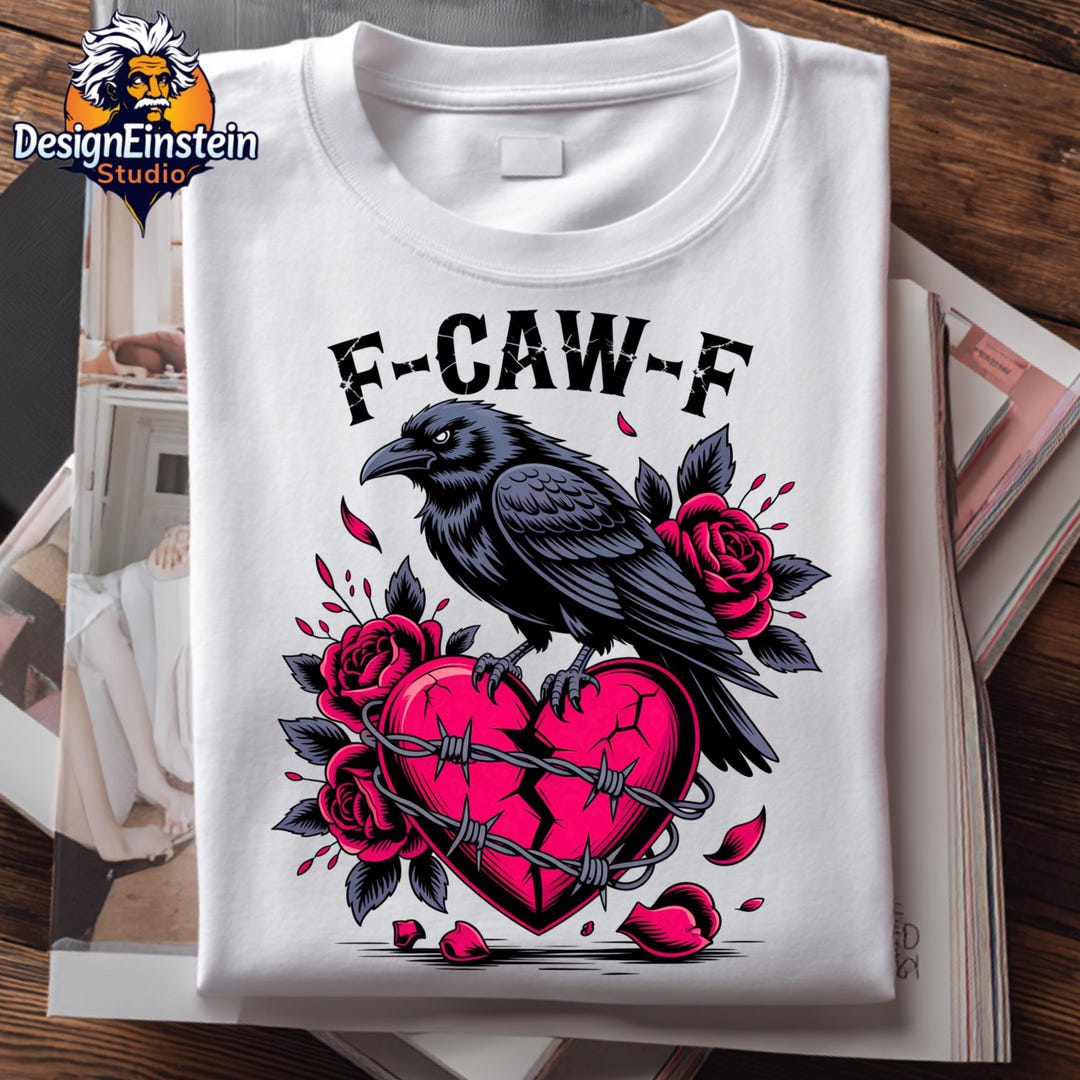 Raven Valentine PNG, Retro Galentine’s Day Png, Trendy Valentine F-caw ...