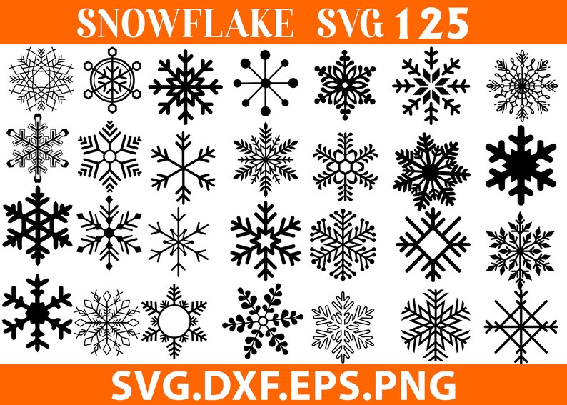 Snowflakes Svg Bundle, Snowflake Clipart, Snowflake Cut Files for ...