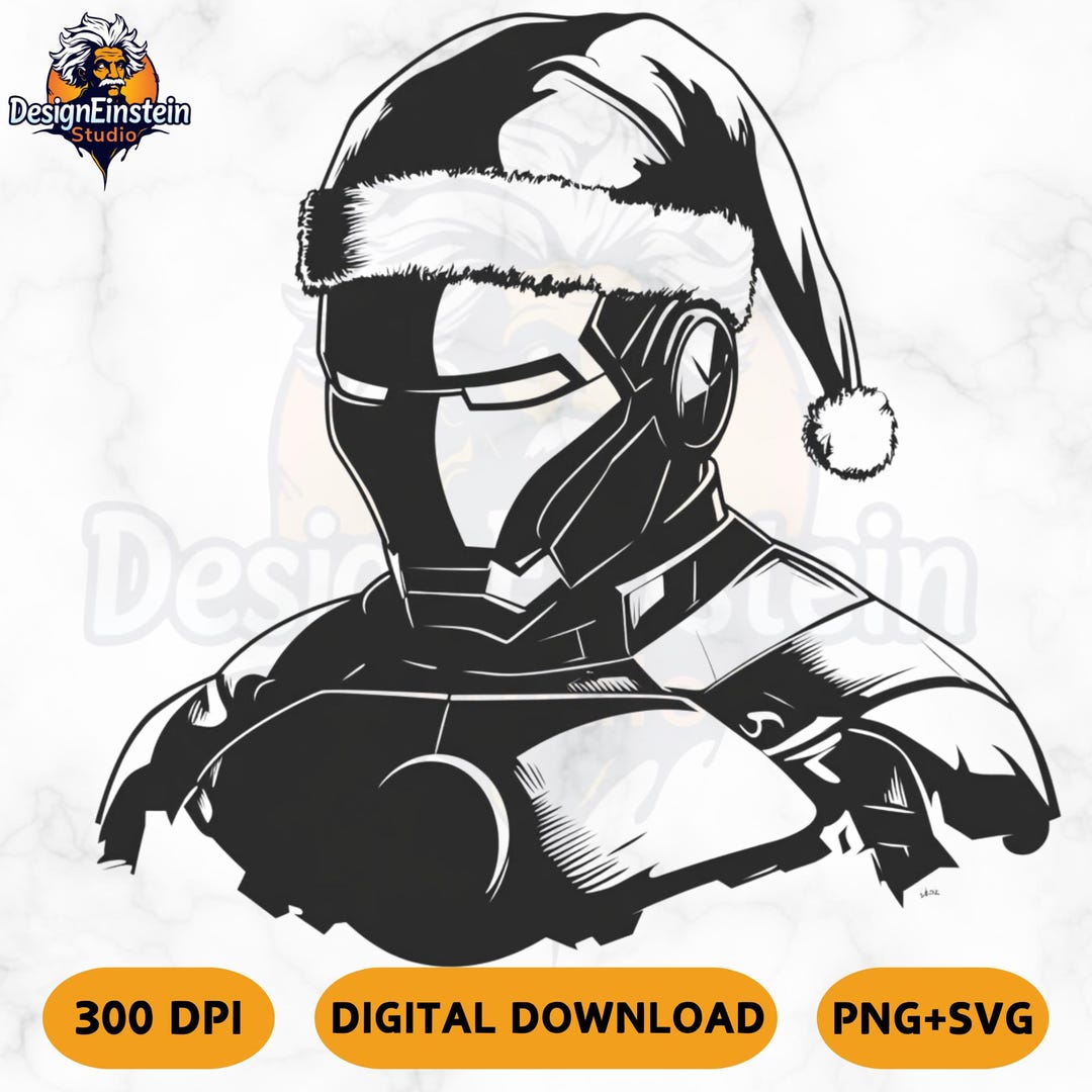 Superhero Christmas Clipart: Santa Hero PNG SVG Cut Files (digital ...