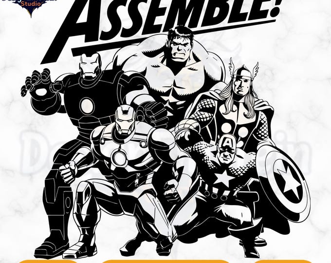 Avengers SVG, Superhero Laser Cut, 3D Layered Crafts, Comic Character ...
