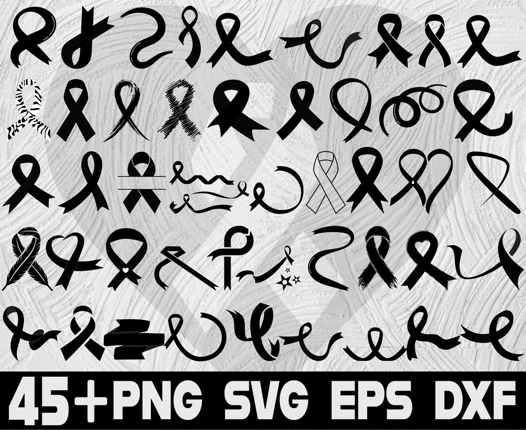 Ribbon SVG Bundle Awareness Ribbon SVG Breast Cancer Svg Cancer Ribbon ...