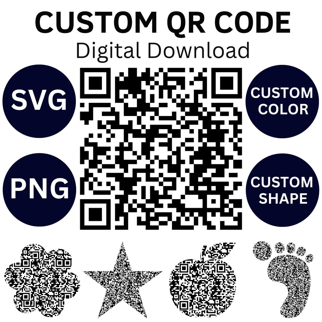 Custom QR Code, Fast Custom QR Code, Printable Qr Code, Svg, Png, Pdf ...