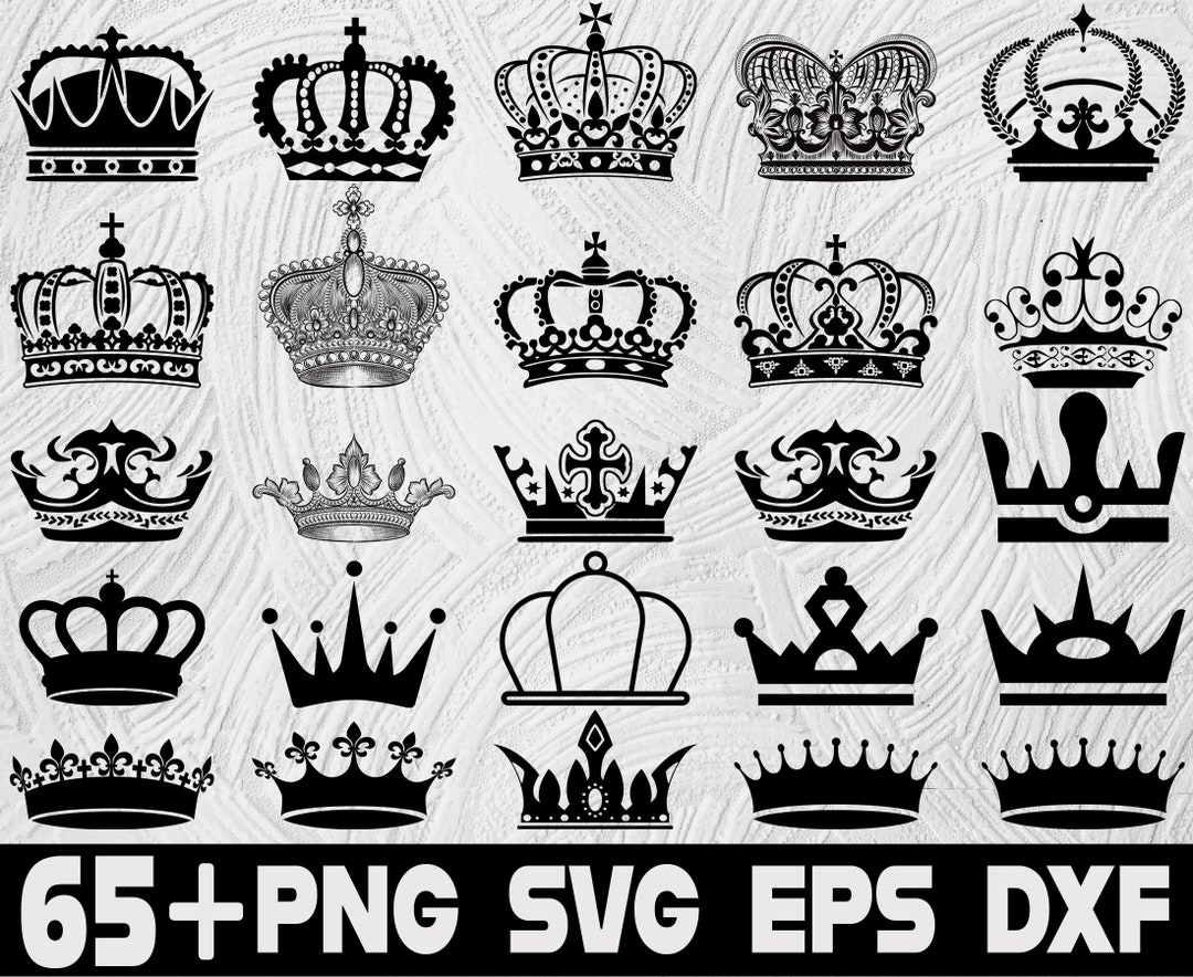 Royal Crown SVG Bundle: King, Queen, Princess Clipart (digital Files ...