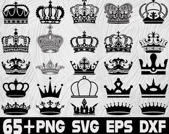 Royal Crown SVG Bundle: King, Queen, Princess Tiara , Lion (digital ...