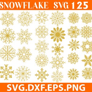 Snowflakes Svg Bundle, Snowflake Clipart, Snowflake Cut Files for ...