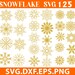 Snowflake SVG Bundle: Winter Clipart Cut Files (digital Download) - Etsy