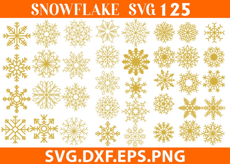 Snowflakes Svg Bundle, Snowflake Clipart, Snowflake Cut Files for ...