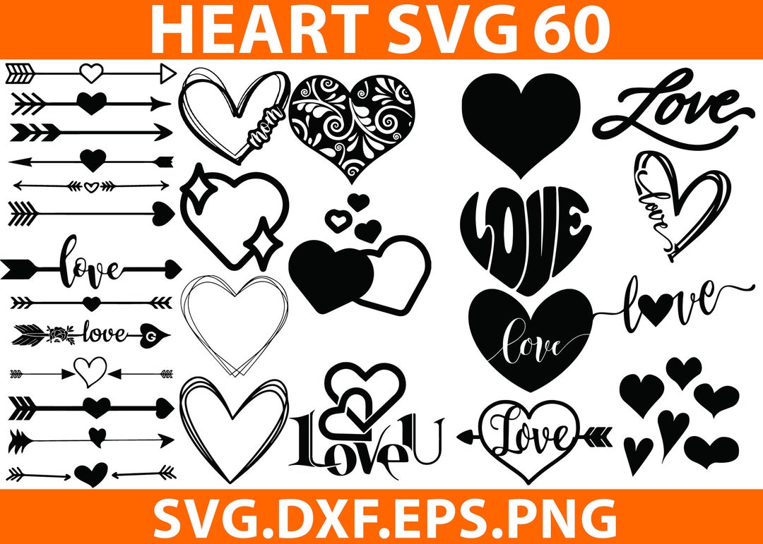 Heart SVG Bundle Heart Svg Open Heart Svg Doodle Heart Svg Sketch Heart ...
