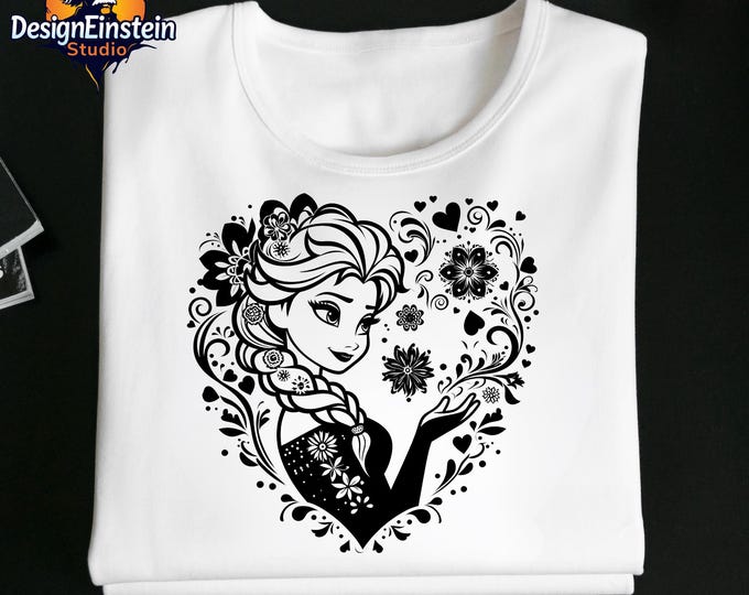 Elsa Frozen Svg, Princess Svg, Frozen Sisters Elsa Svg, Cute Elsa ...