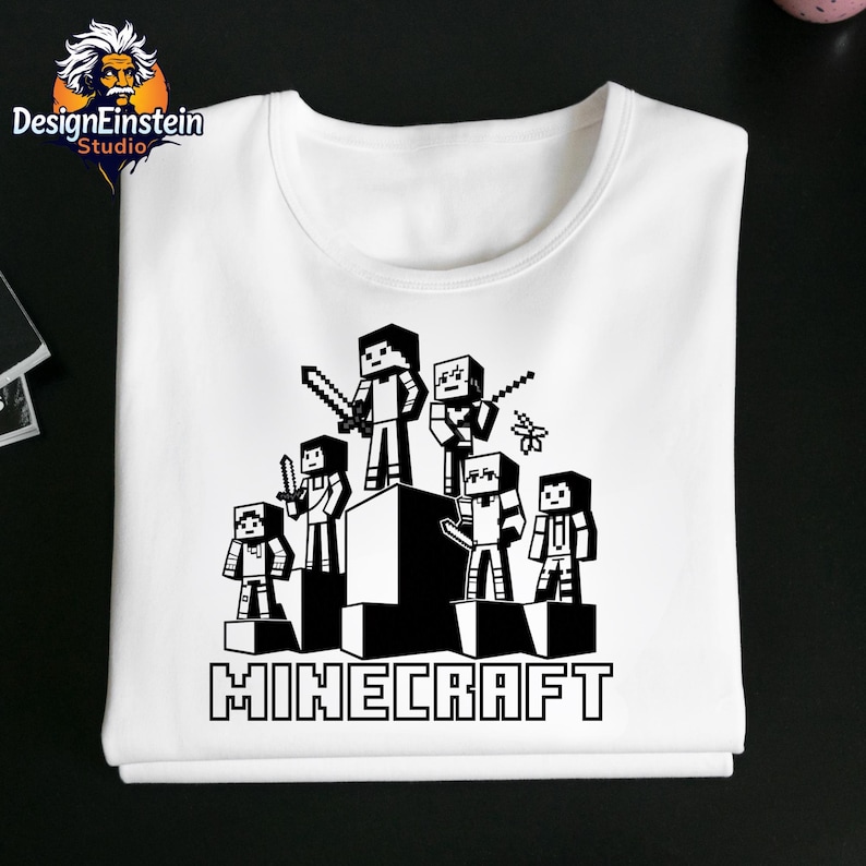 Minecraft Game Character SVG, Gamer Silhouette (digital Download ...