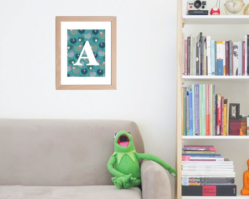 Lily Pad Letter A Wall Art Decor for Kids Room, Baby Nursery, Playroom ...