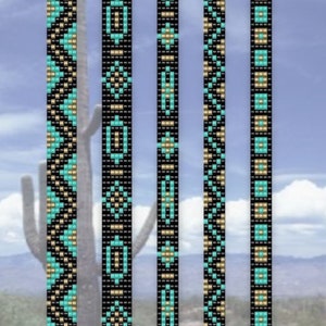 Loom Seed Bead Bracelet Patterns: Narrow Style, Set of 5 (PDF Download ...