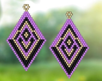 Cross Brick Stitch Earring/pendant Pattern Chart PDF - Etsy