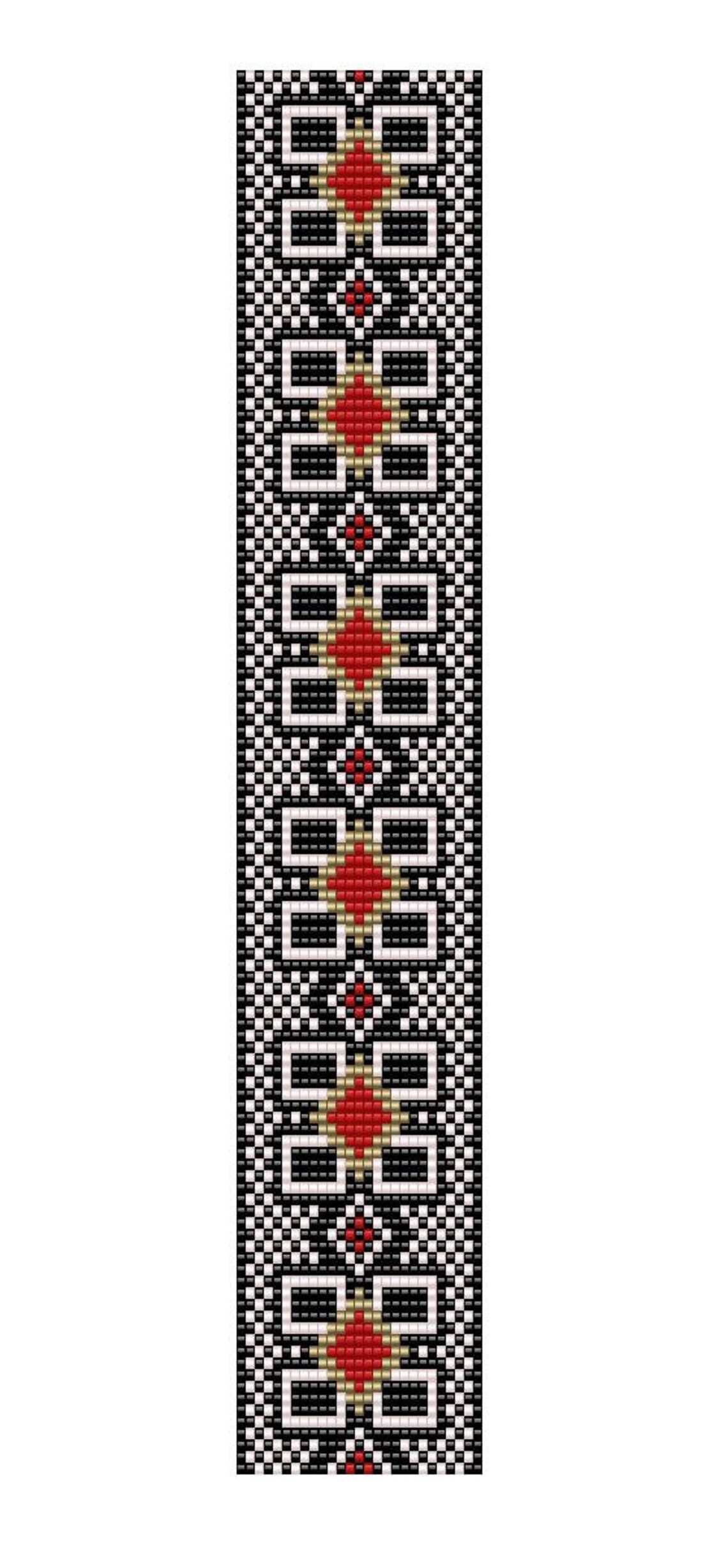 Checkerboard Seed Bead Bracelet Pattern Chart PDF - Instant Download - Etsy