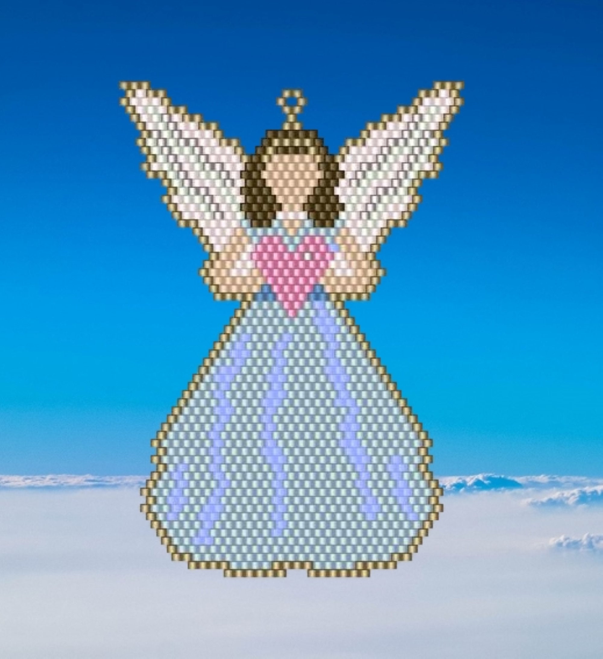 Guardian Angel Beaded Ornament Pattern Chart PDF Instant - Etsy