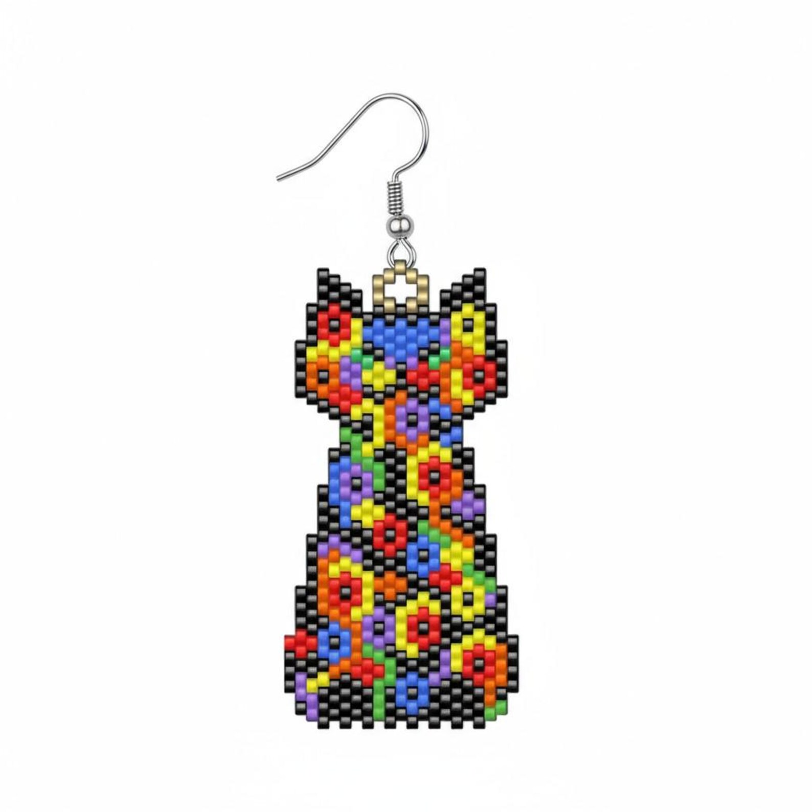 Calico Cats - Peyote Stitch Earring Pattern (PDF Download) - Etsy