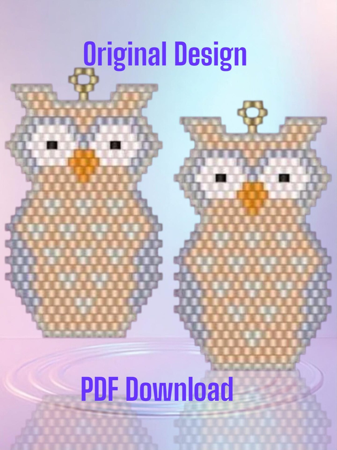 Owl - Brick Stitch Earring/pendant Pattern Chart PDF - Instant Download ...