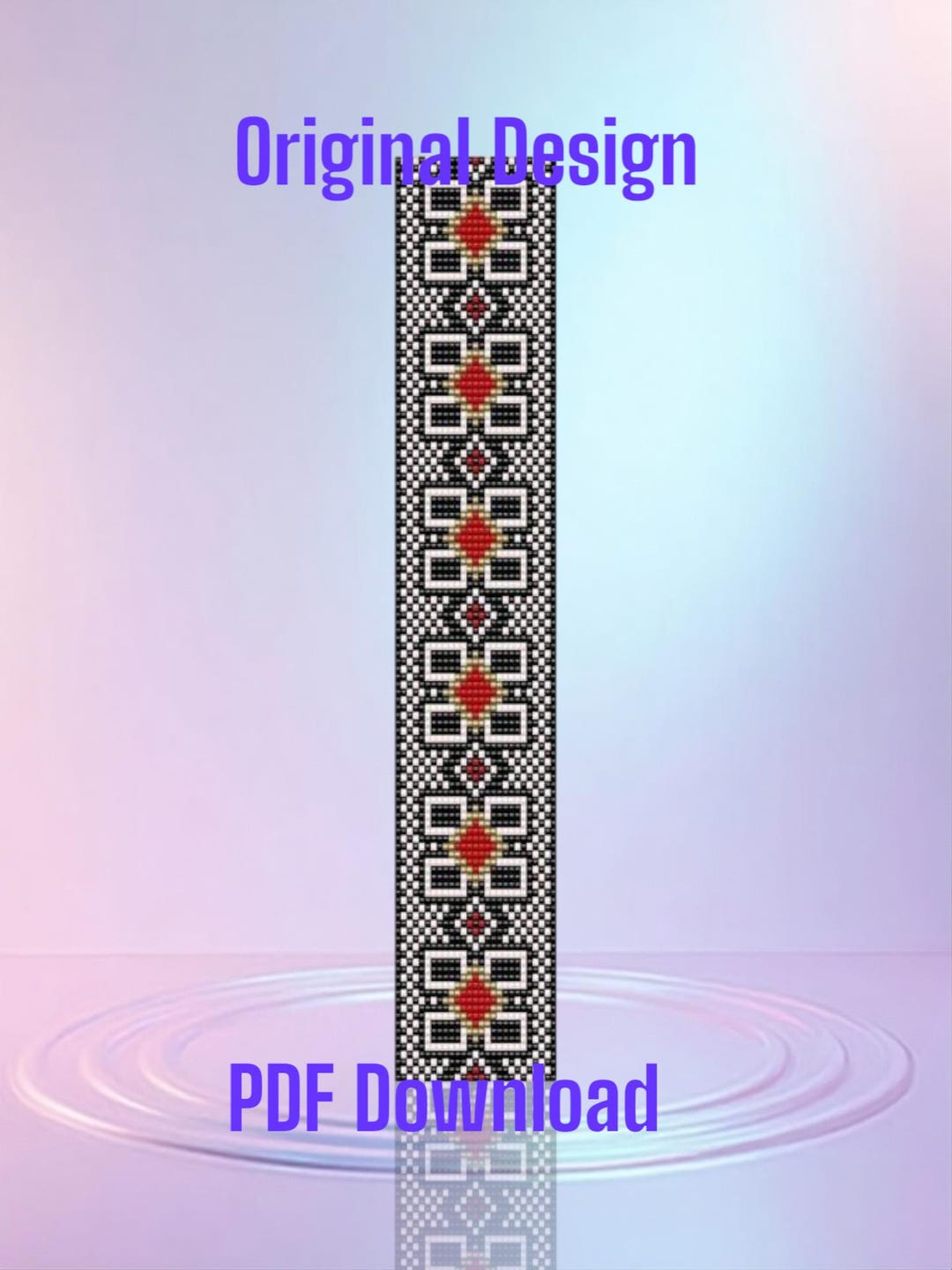 Checkerboard Seed Bead Bracelet Pattern Chart PDF - Instant Download - Etsy