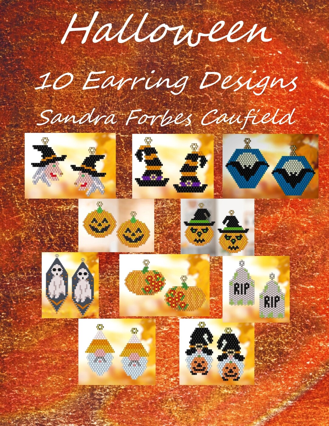 Halloween - 10 Earring Pattern Charts PDF - Instant Download - No Word ...