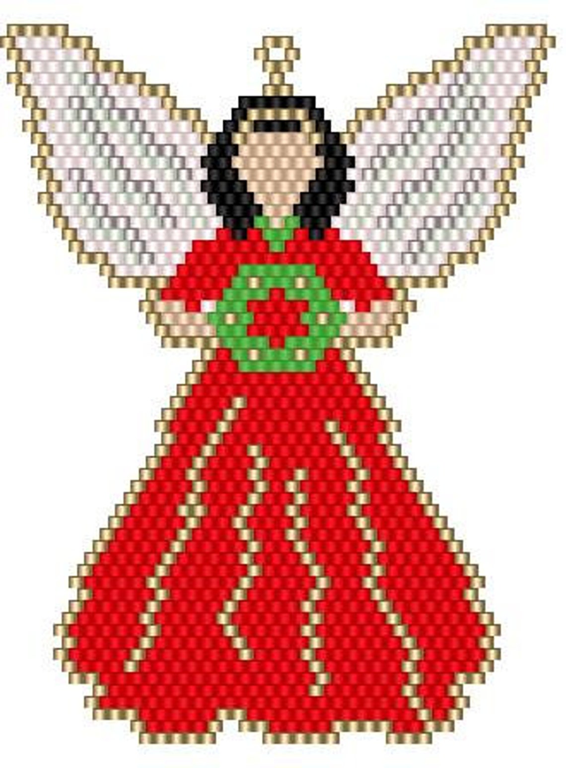 Christmas Angel Beaded Ornament Pattern Chart PDF Instant - Etsy