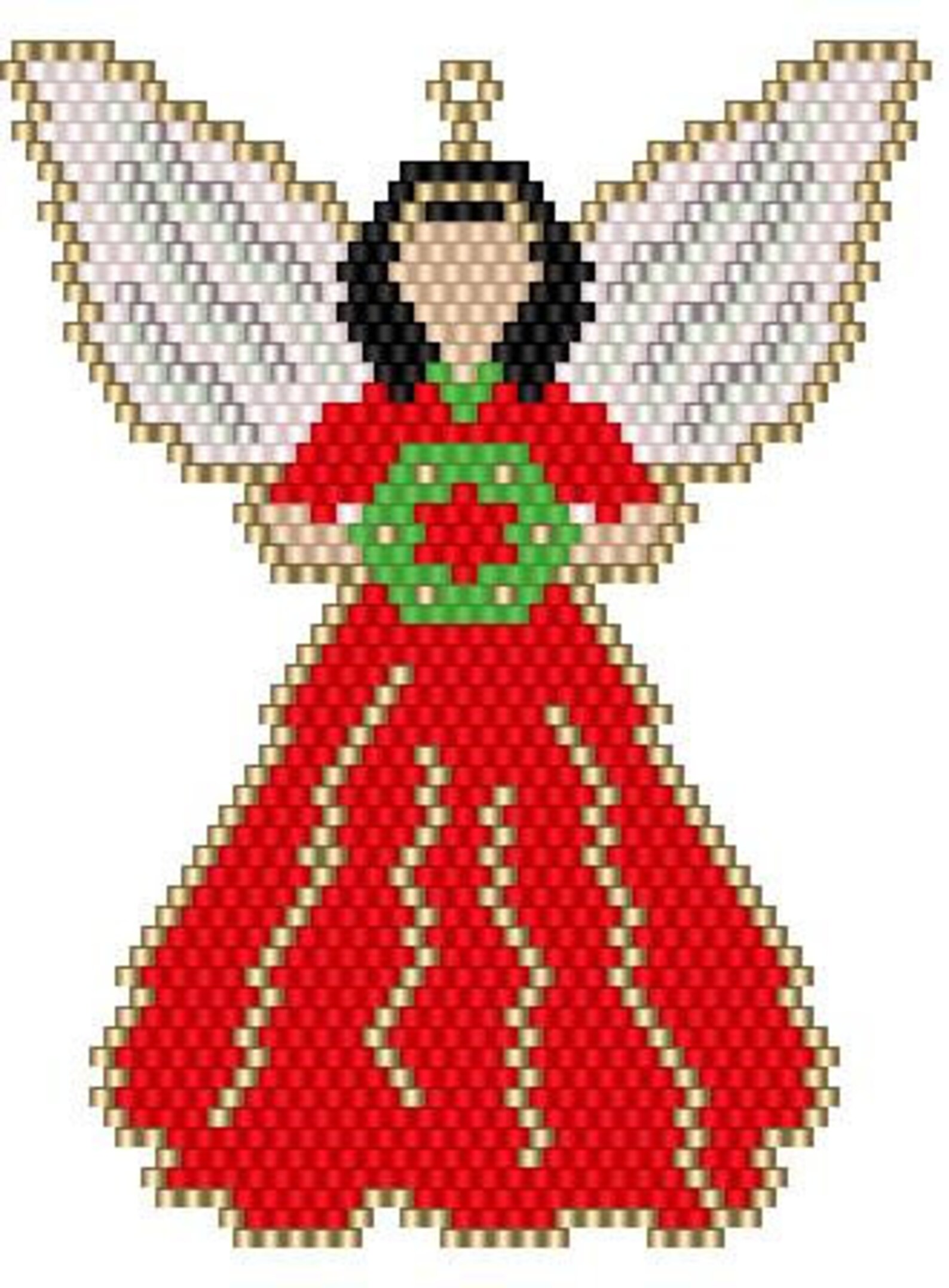 Christmas Angel Beaded Ornament Pattern Chart PDF Instant - Etsy