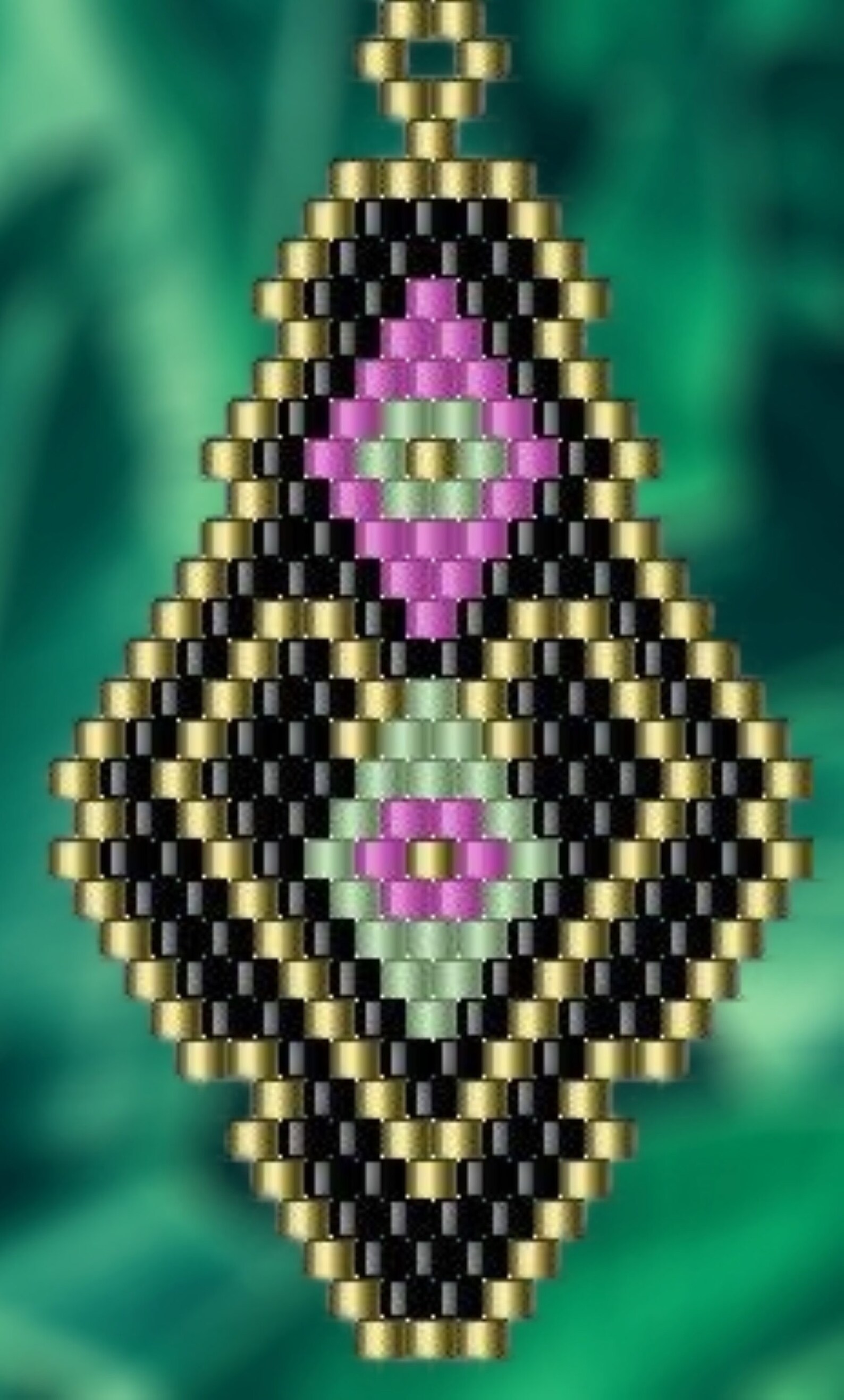 Lexi - Brick Stitch Earring Pattern Chart PDF - Instant Download Seed ...