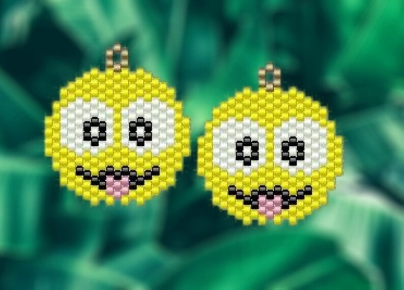 Sassy Raspberry Emoji Brick Stitch Earring/pendant Pattern | Etsy