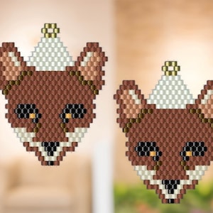 Fox - Brick Stitch Earring/pendant Pattern Chart PDF - Instant Download ...