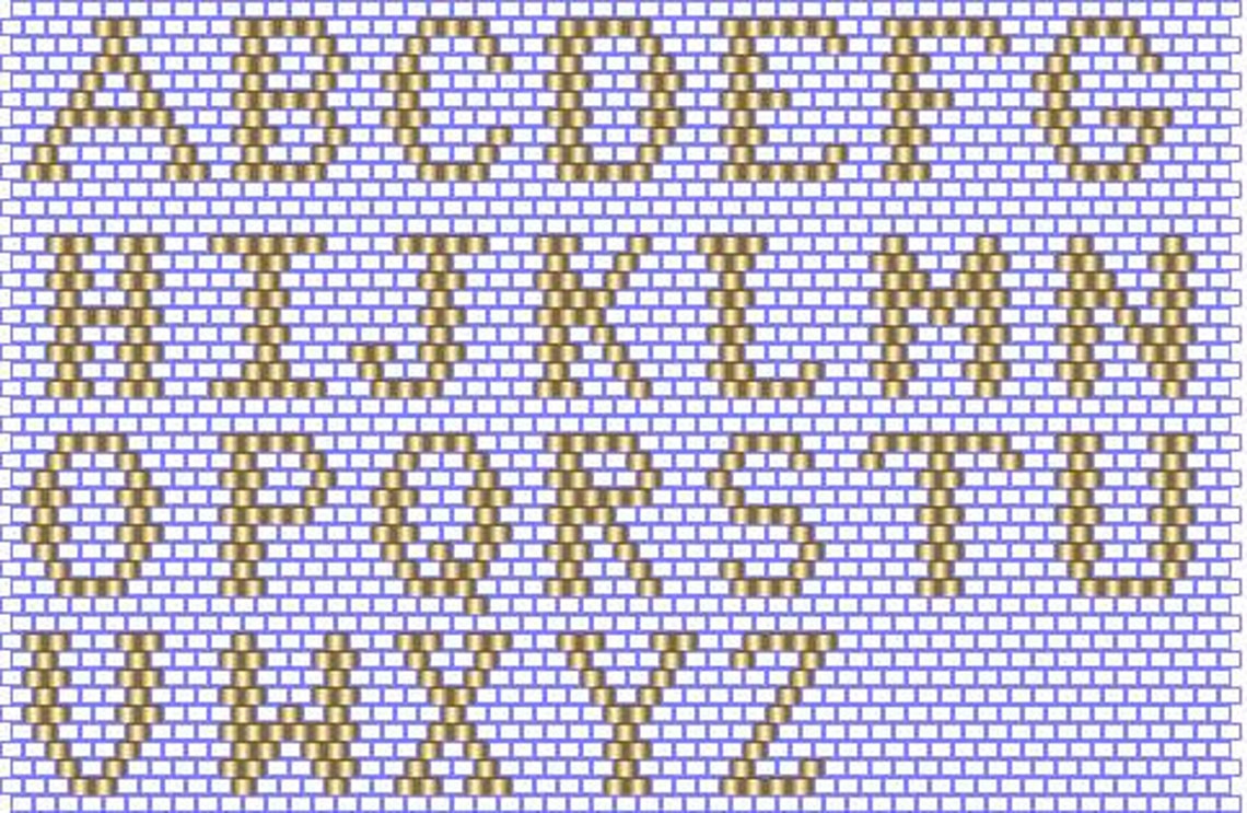 Initial Earrings With Complete Alphabet Brick Stitch - Etsy