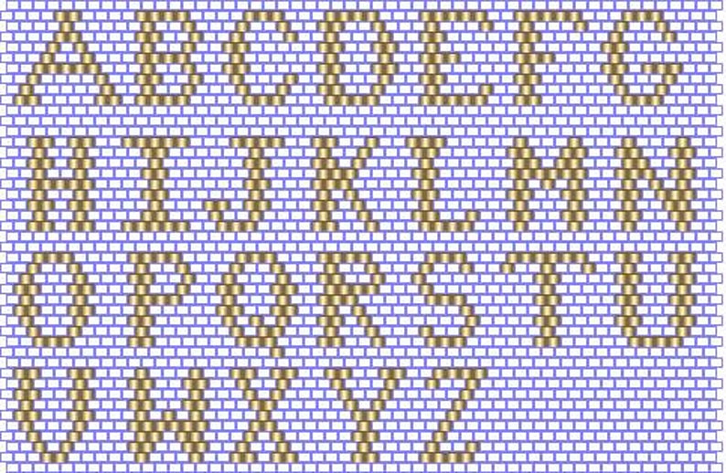 Beaded Initial Earrings Pattern: Brick Stitch Alphabet (PDF Download ...