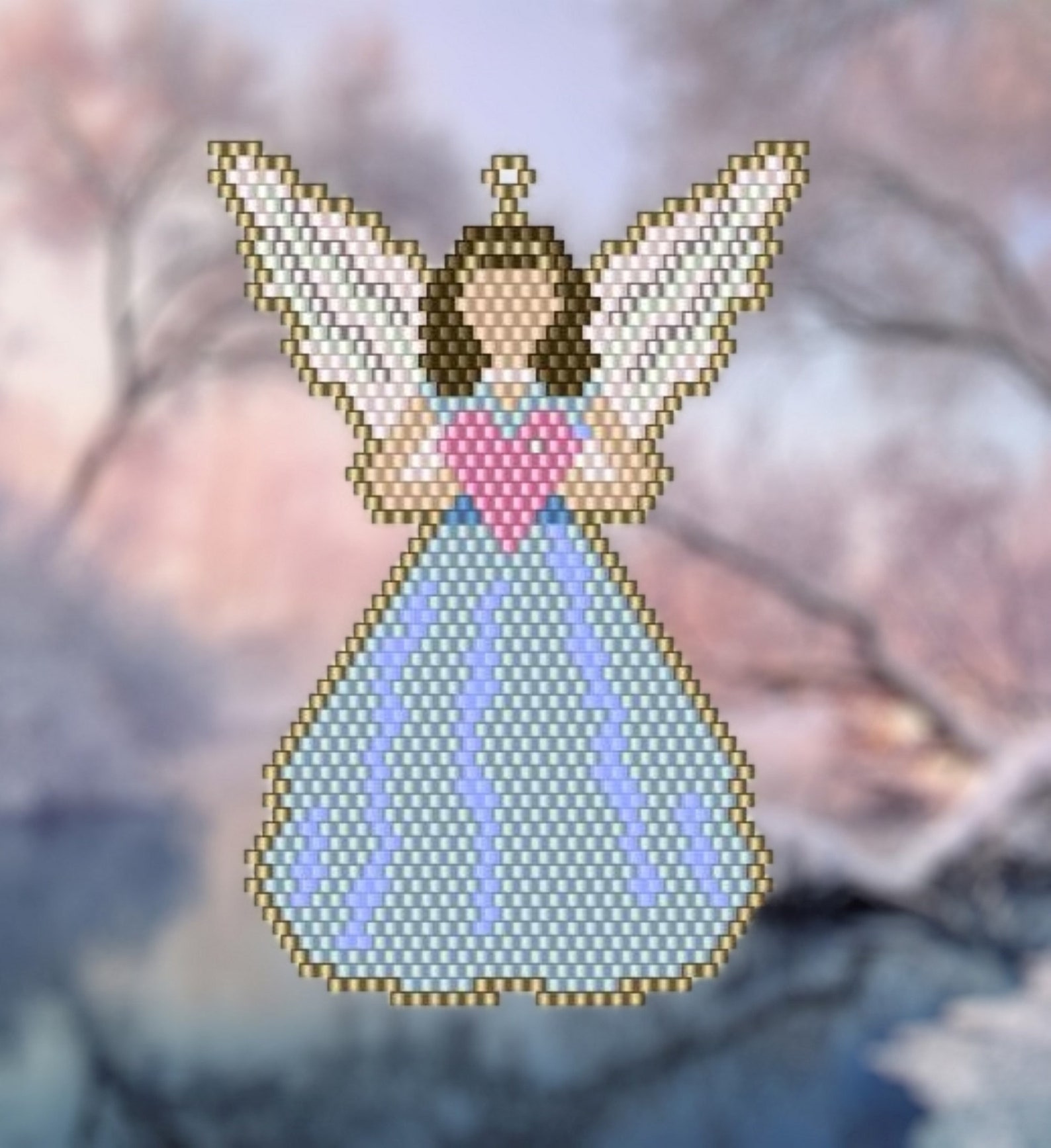 Guardian Angel Beaded Ornament Pattern Chart PDF Instant - Etsy